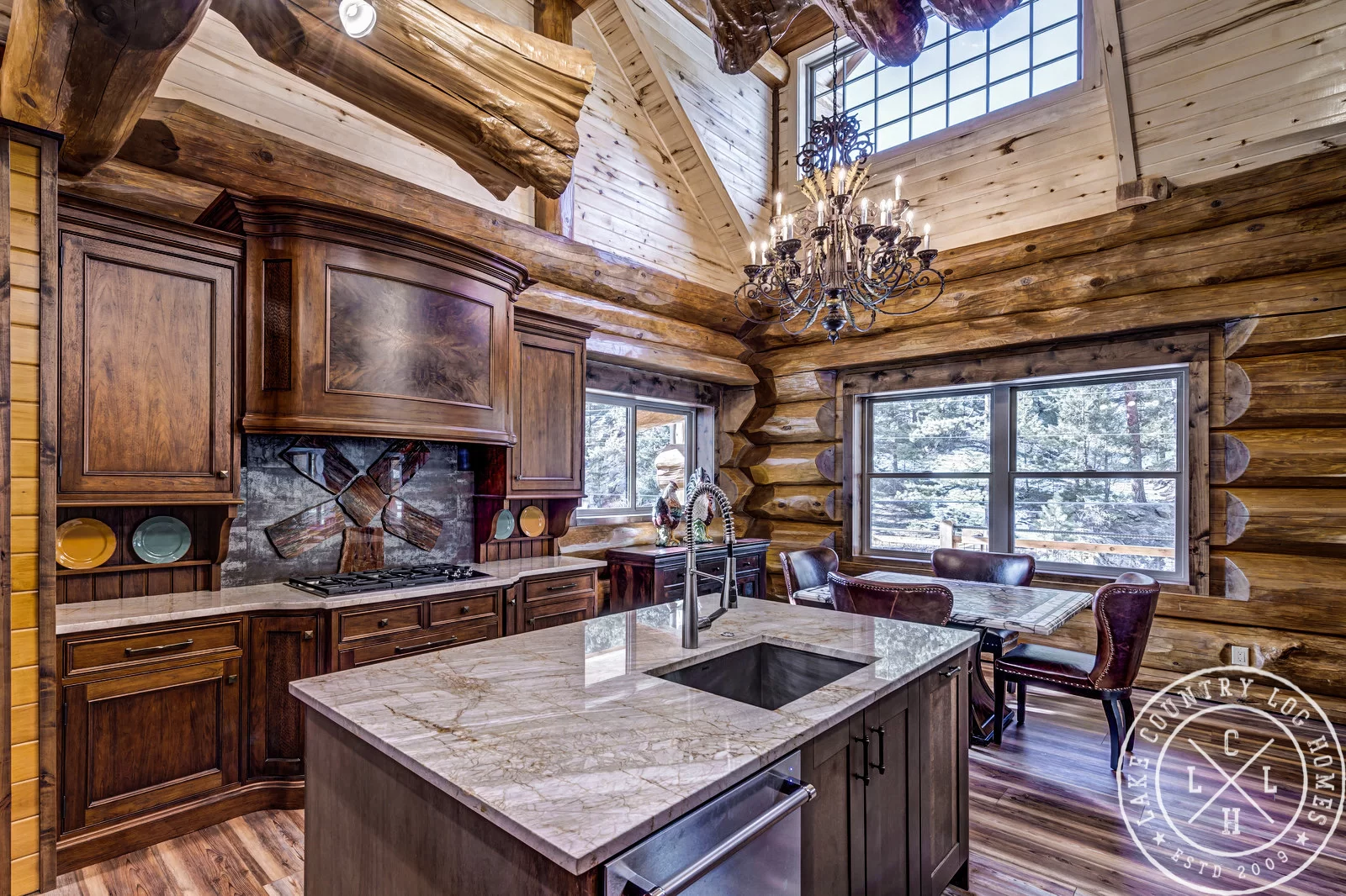 the Forsythe's Beautiful Western Red Cedar Log Home