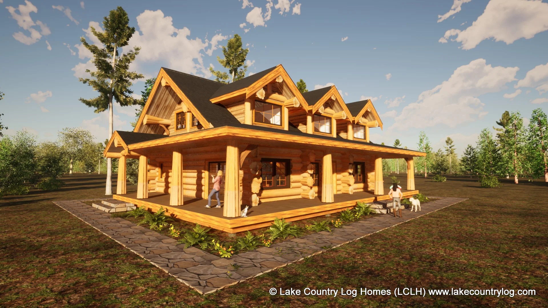 the Forsythe's Beautiful Western Red Cedar Log Home