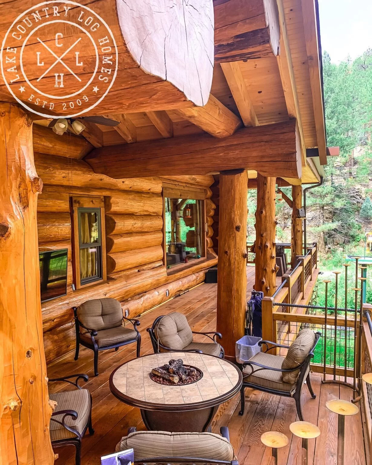 the Forsythe's Beautiful Western Red Cedar Log Home
