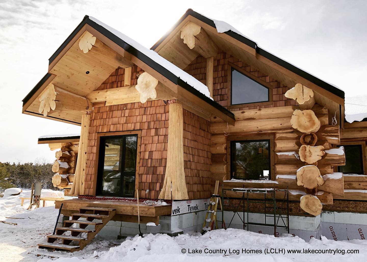 the Stanley's Beautiful Western Red Cedar Log Home
