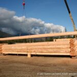Custom Log and Timber Frame Homes During Construction