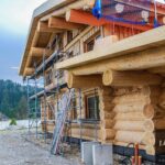 Custom Log and Timber Frame Homes During Construction