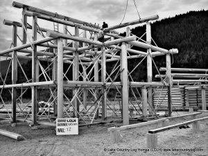 Custom Log and Timber Frame Homes During Construction