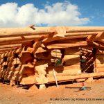 Custom Log and Timber Frame Homes During Construction