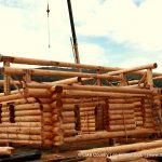 Custom Log and Timber Frame Homes During Construction