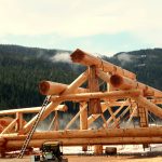 Custom Log and Timber Frame Homes During Construction