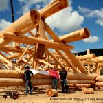 Custom Log and Timber Frame Homes During Construction