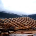 Custom Log and Timber Frame Homes During Construction