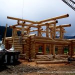 Custom Log and Timber Frame Homes During Construction