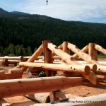 Custom Log and Timber Frame Homes During Construction