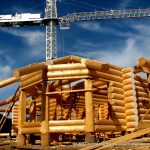 Custom Log and Timber Frame Homes During Construction