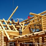 Custom Log and Timber Frame Homes During Construction