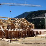 Custom Log and Timber Frame Homes During Construction