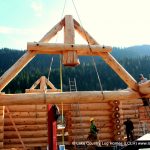 Custom Log and Timber Frame Homes During Construction