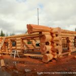 Custom Log and Timber Frame Homes During Construction