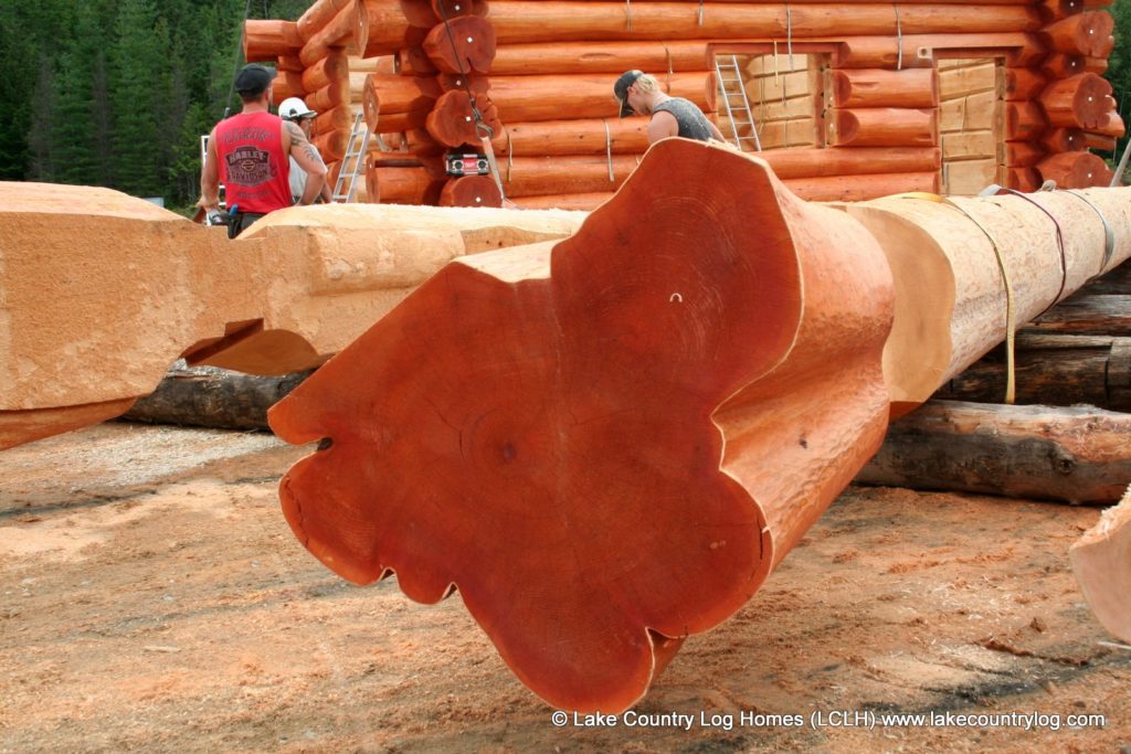 Custom Log and Timber Frame Homes During Construction