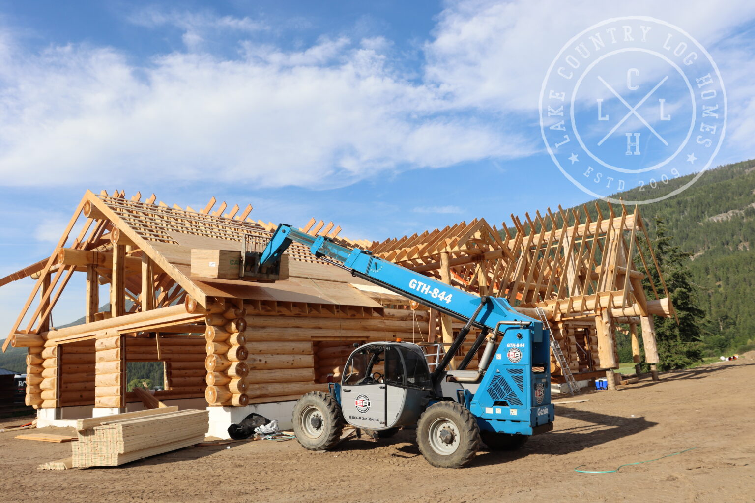 Western Red Cedar Log Home Built for Delivery to Salmon Arm BC