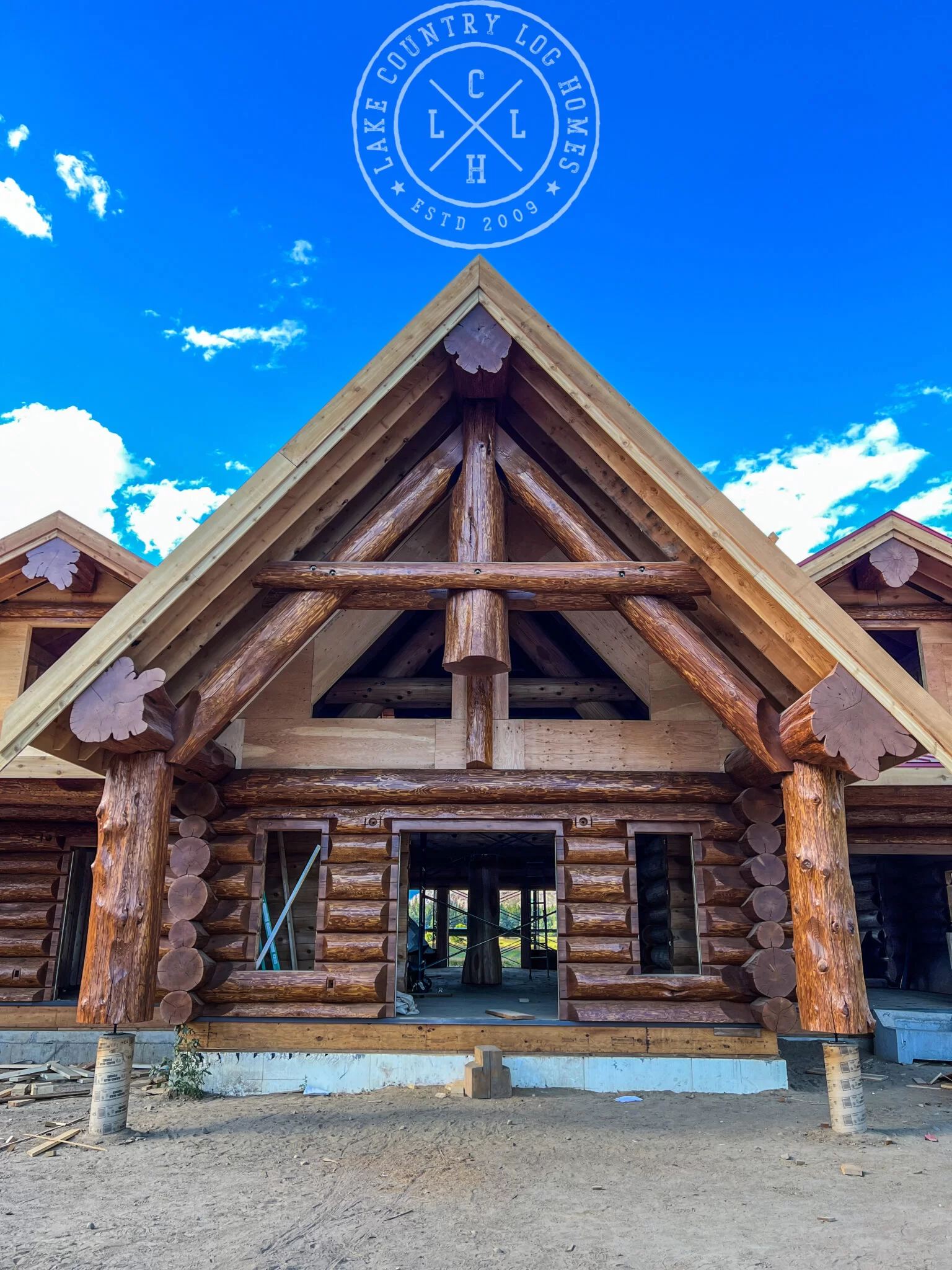 Western Red Cedar Log Home Built for Delivery to Salmon Arm BC