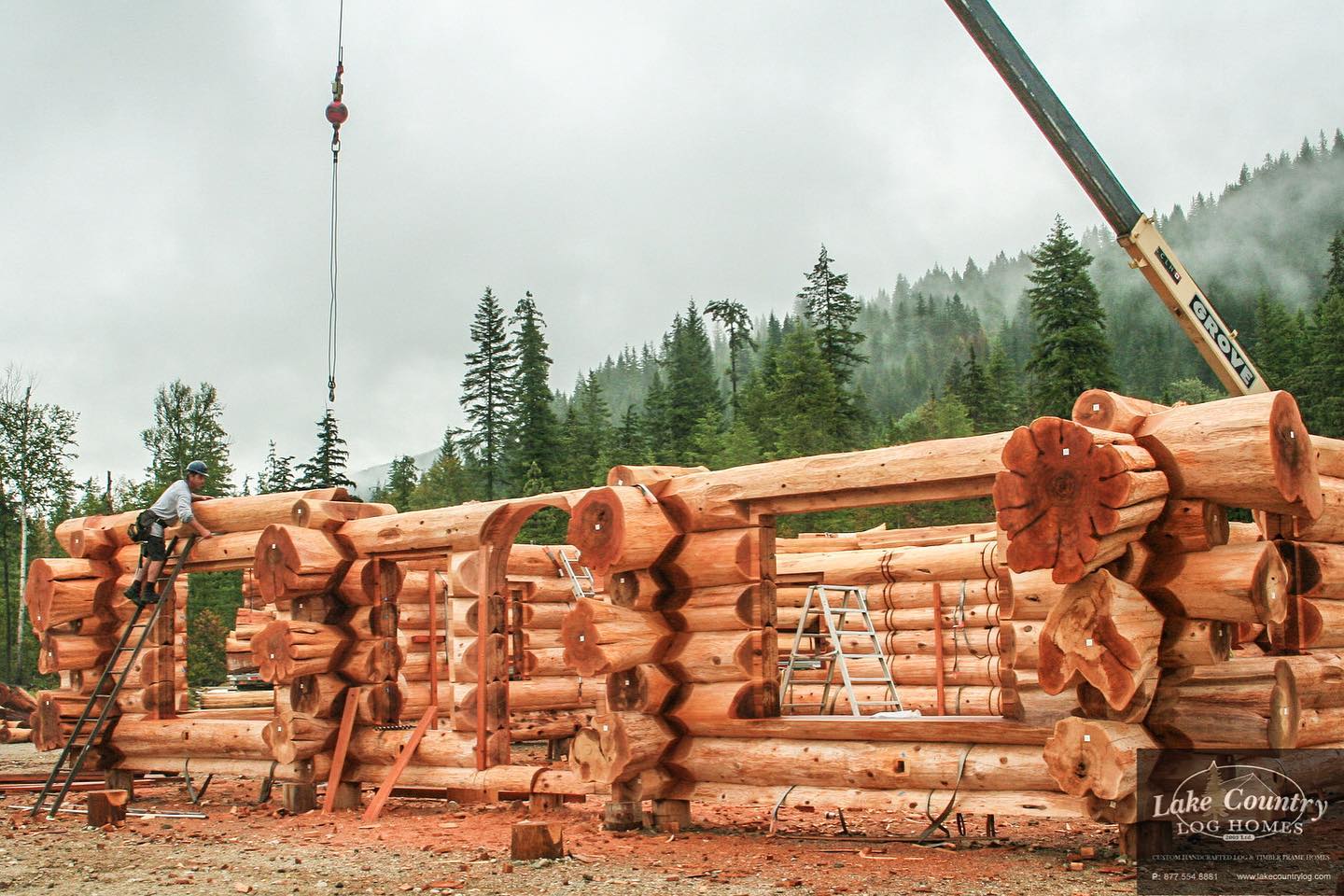 the Forsythe's Beautiful Western Red Cedar Log Home